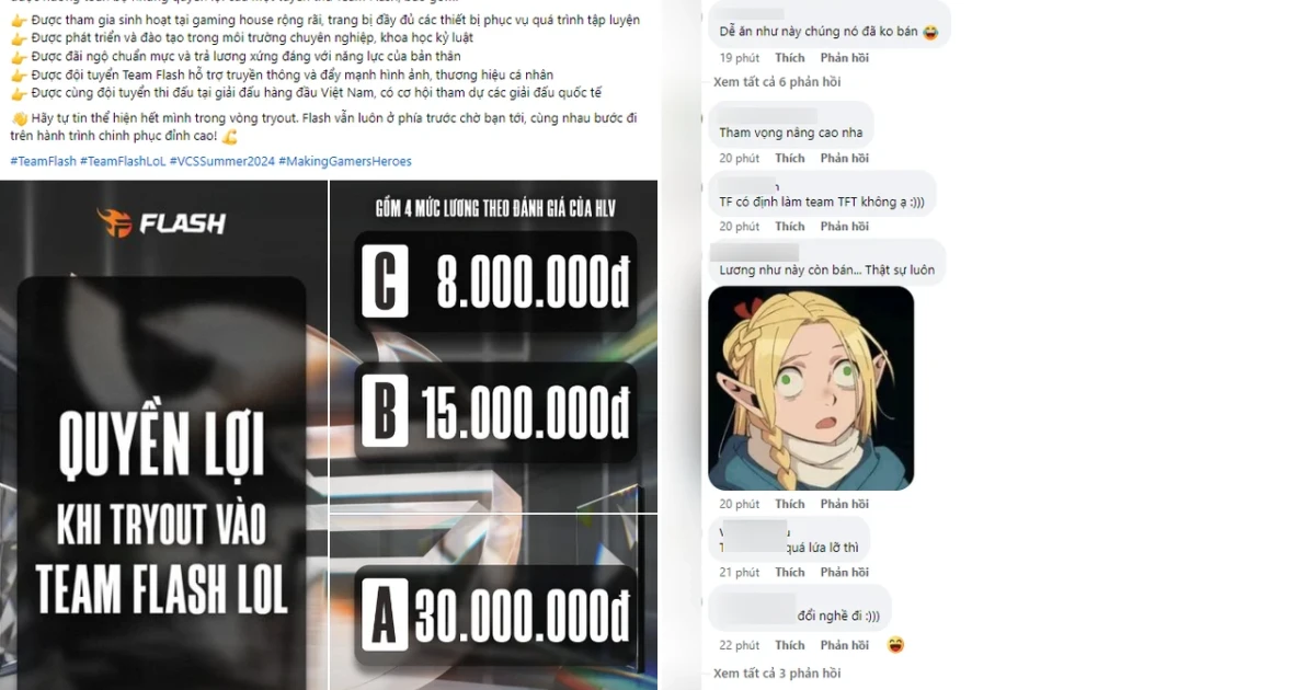 Team Flash công khai mức lương gây sốc khiến cộng đồng LMHT Việt cũng ...