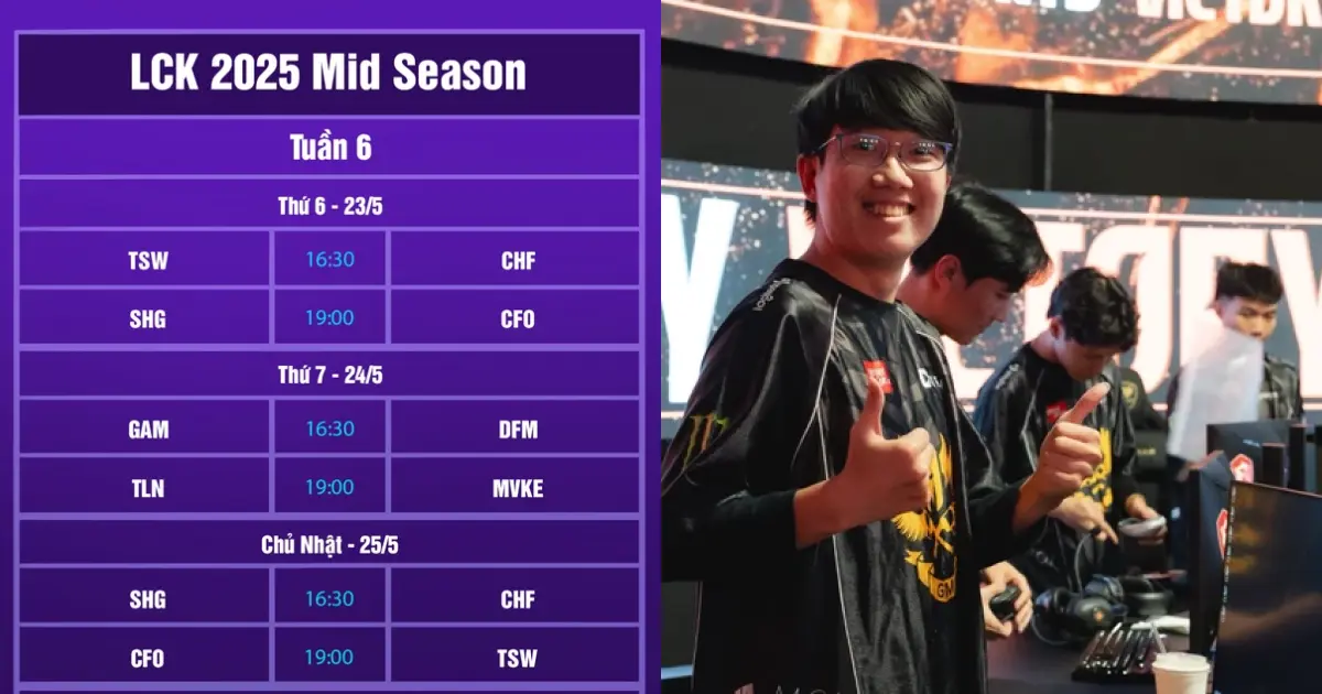 Lịch LCP 2025 Mid Season mới nhất: GAM có thể hóa ngư ông đắc lợi - Mọt game - Việt Giải Trí