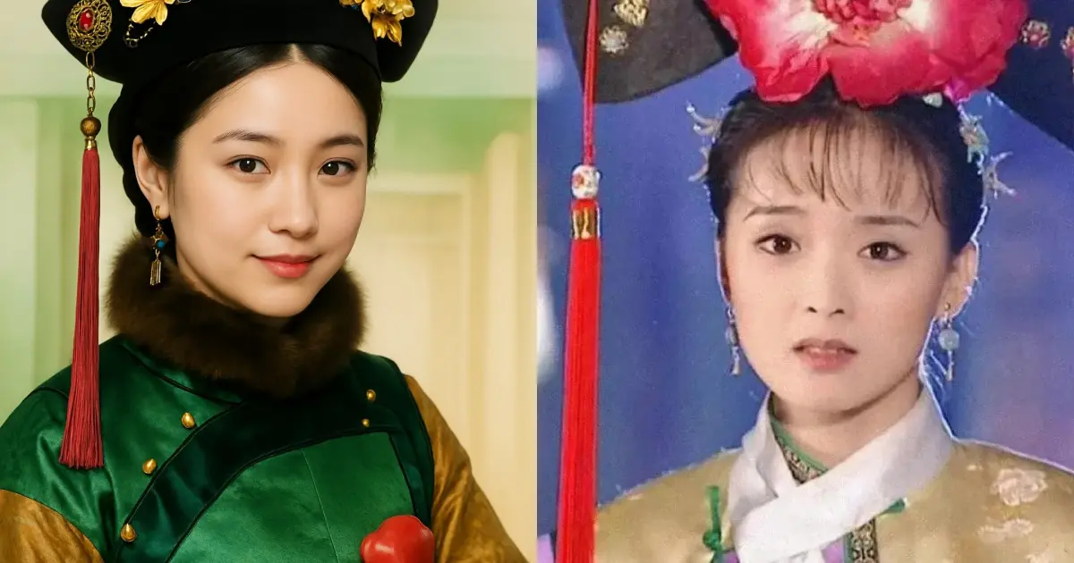 Dung mạo thật của mỹ nhân đẹp nhất Hoàn Châu Cách Cách được phục dựng, so với trên phim mà sửng ...